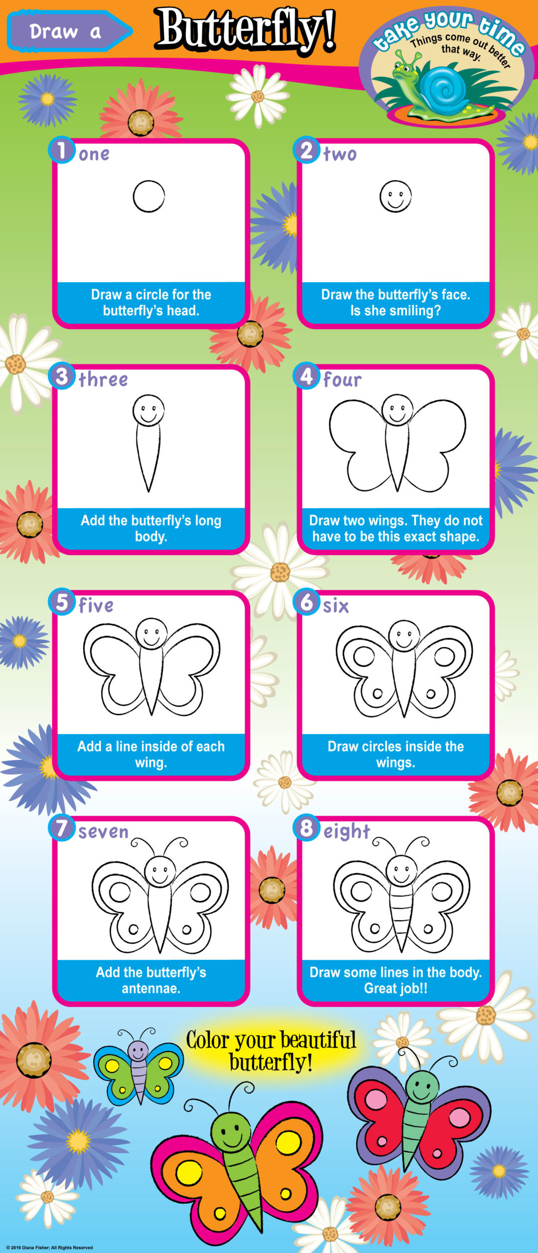 Draw a Beautiful Butterfly! - Peewee Picasso