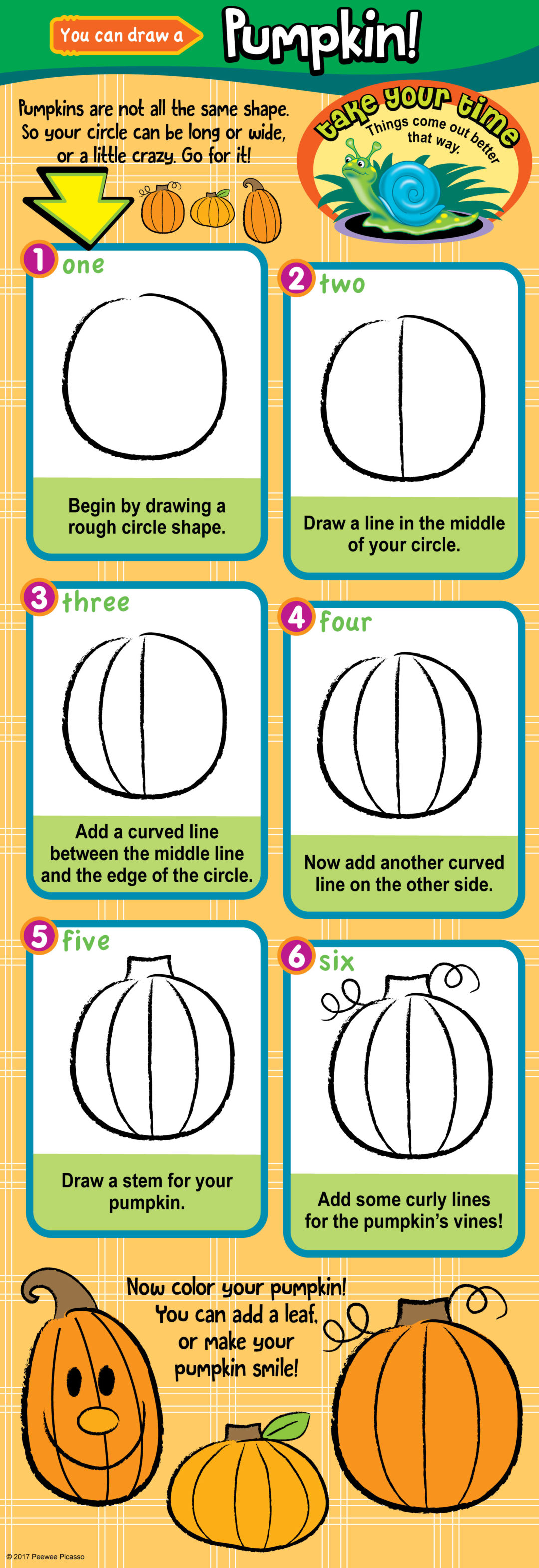 Let's Draw a Pumpkin! - Peewee Picasso