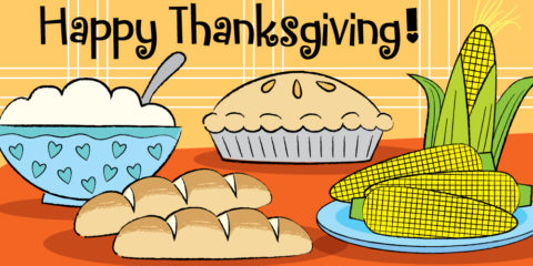 Draw a Thanksgiving Feast! in easy steps for kids - Peewee Picasso